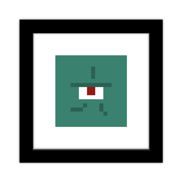 Gallery Pops Minecraft - Iconic Pixels - Mobs - Guardian Framed Art Print