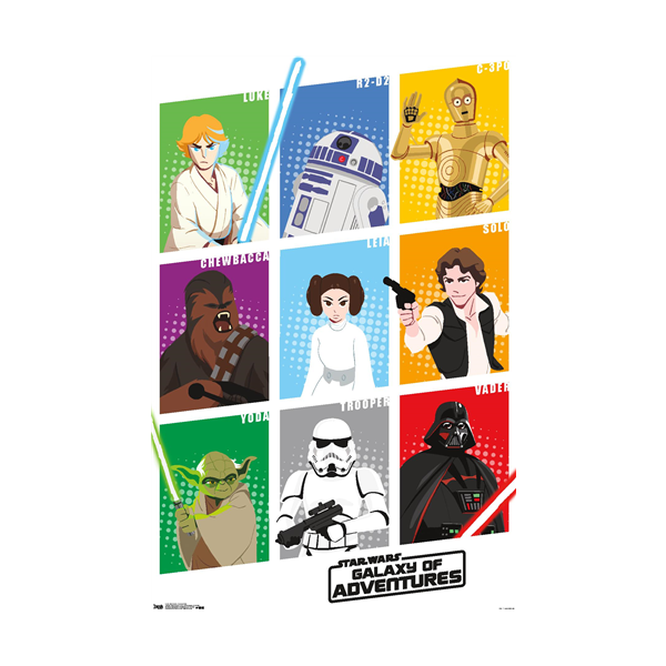 Trends International Star Wars: Saga - Galaxy Grid Wall Poster