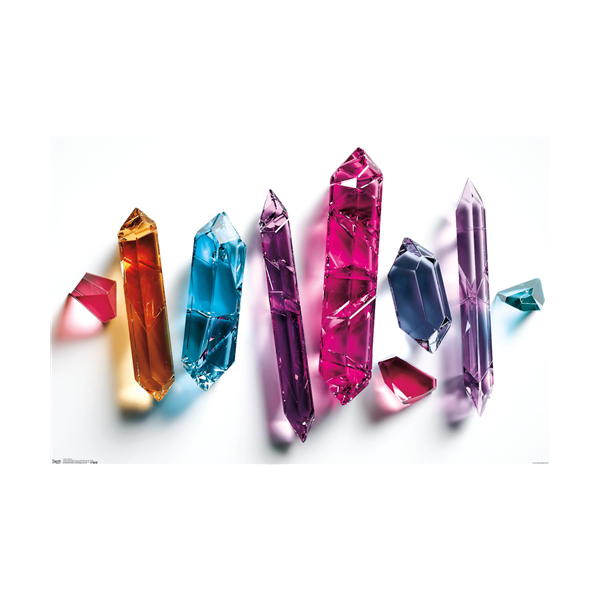 Trends International Colorful Crystals Wall Poster