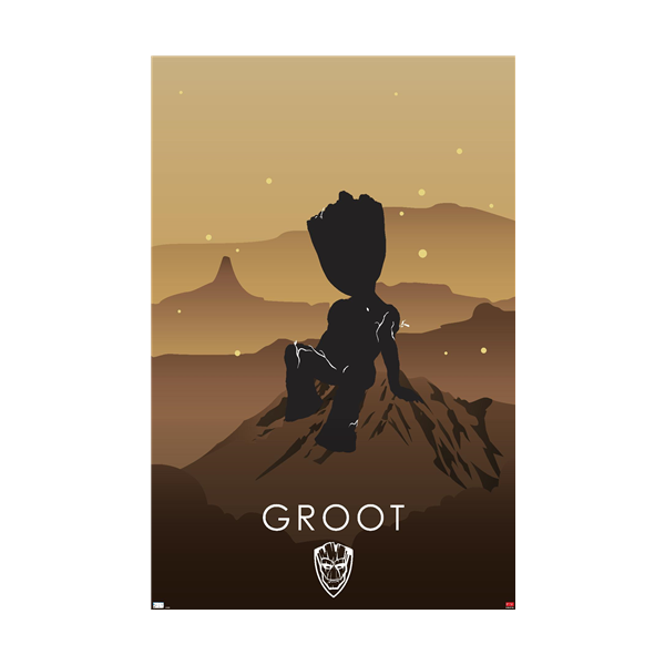 Trends International Marvel Heroic Silhouette - Groot Poster
