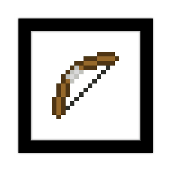 Gallery Pops Minecraft - Iconic Pixels - Items - Bow Framed Art Print