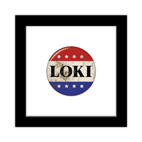 Gallery Pops Marvel Loki - Loki For President Button Framed Art Print