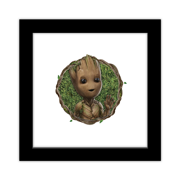 Gallery Pops Marvel I Am Groot - Baby Groot Badge Framed Art Print