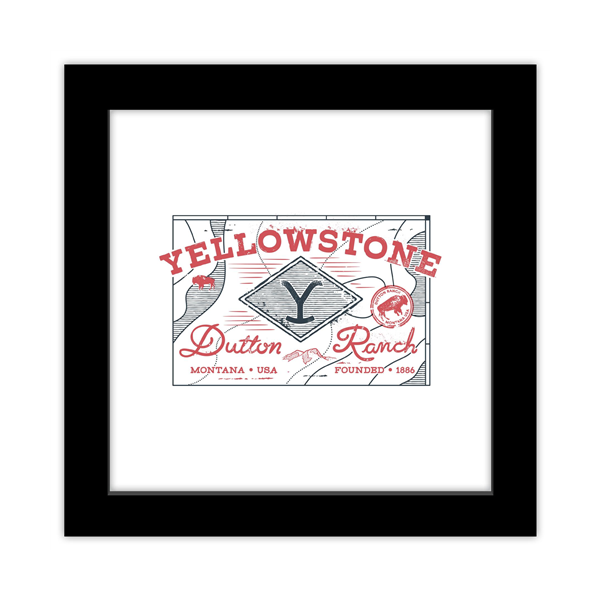 Gallery Pops Yellowstone - Dutton Ranch Map Framed Art Print