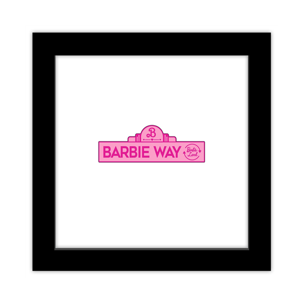 Gallery Pops Mattel Barbie: The Movie - Barbie Way Street Sign Framed ...