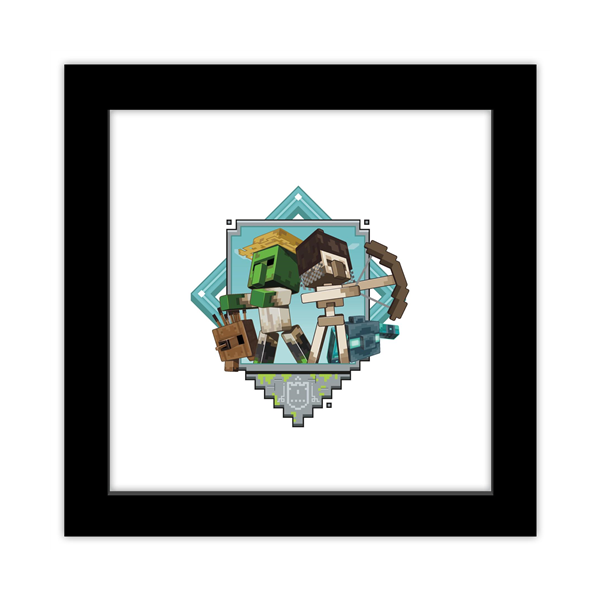 Gallery Pops Minecraft: Legends - Allies Badge Framed Art Print