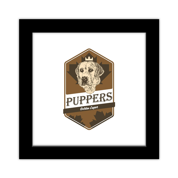 Gallery Pops Shoresy - Puppers Golden Lager Label Framed Art Print