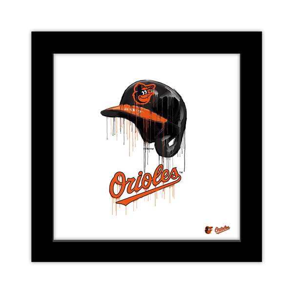 Gallery Pops MLB Baltimore Orioles - Drip Helmet Framed Art Print