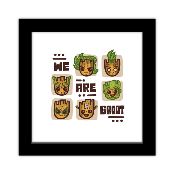 Gallery Pops Marvel We Are Groot - Retro Roots Heroes Framed Art Print