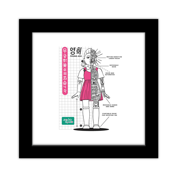 Gallery Pops Squid Game - Young-Hee Diagram Framed Art Print