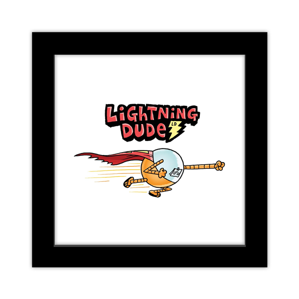 Gallery Pops Dog Man - Lightning Dude Character Feature Framed Art Print