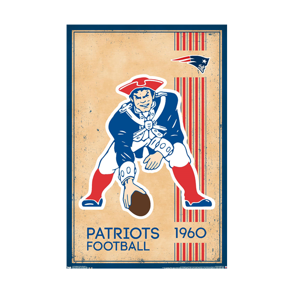 Trends International NFL New England Patriots - Retro Logo 14 Wall Poster