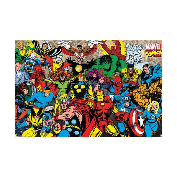 Trends International Marvel Comics - Retro Lineup Wall Poster