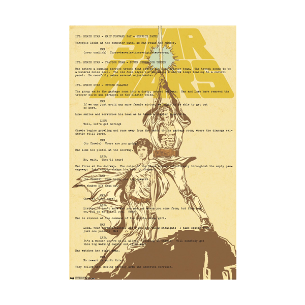 Trends International Star Wars: Saga - Luke and Leia Text 24x36 Wall Poster