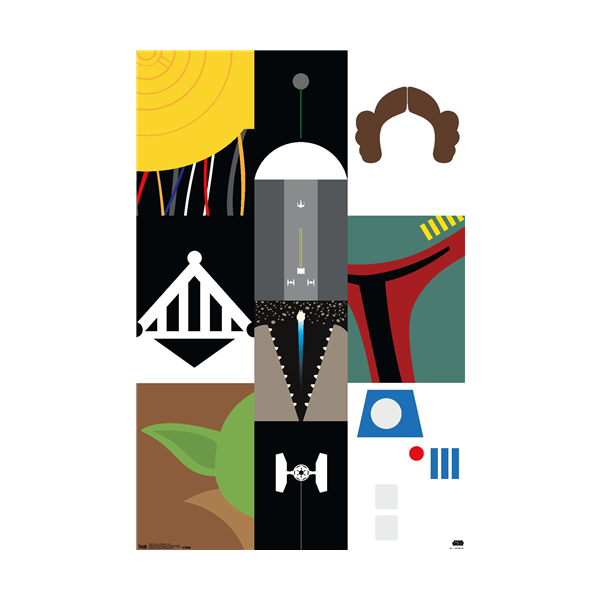 Trends International Star Wars: Saga - Simplistic Grid Wall Poster