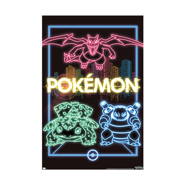 Trends International Pokemon - Neon Group Wall Poster