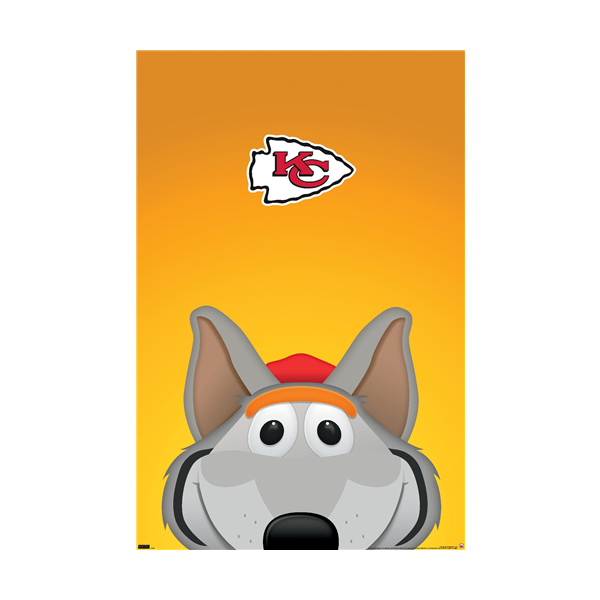 Trends International NFL Kansas City Chiefs - Mascot K. C. Wolf 20 Wall ...