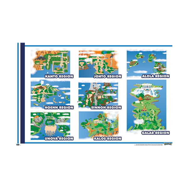 Trends International Pokemon - Map Grid Poster