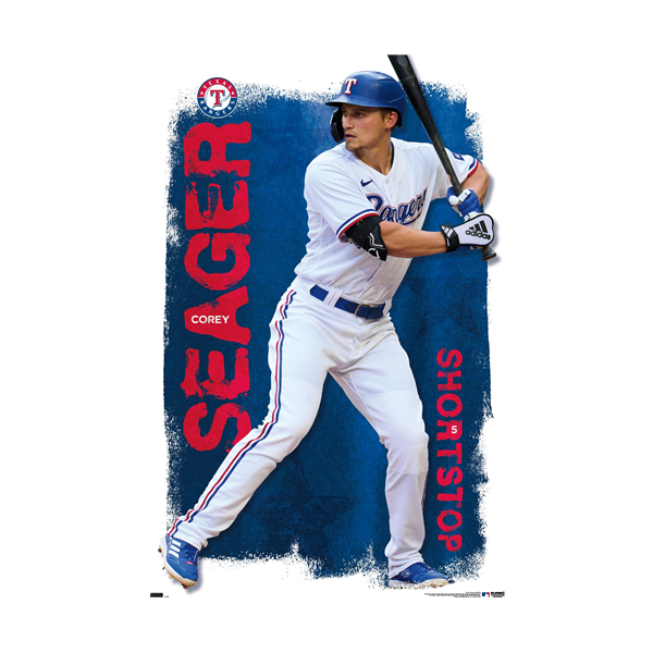 Trends International MLB Texas Rangers - Corey Seager 2023 Poster