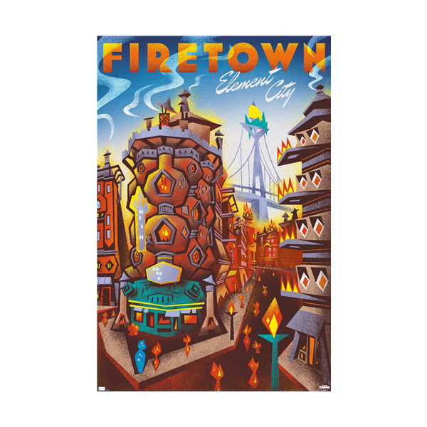 Trends International Disney Pixar Elemental - Firetown Poster