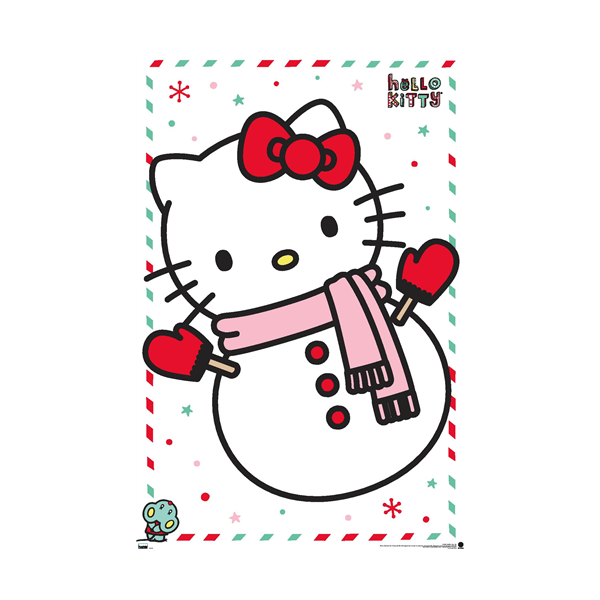 Hello Kitty Snowman Clipart