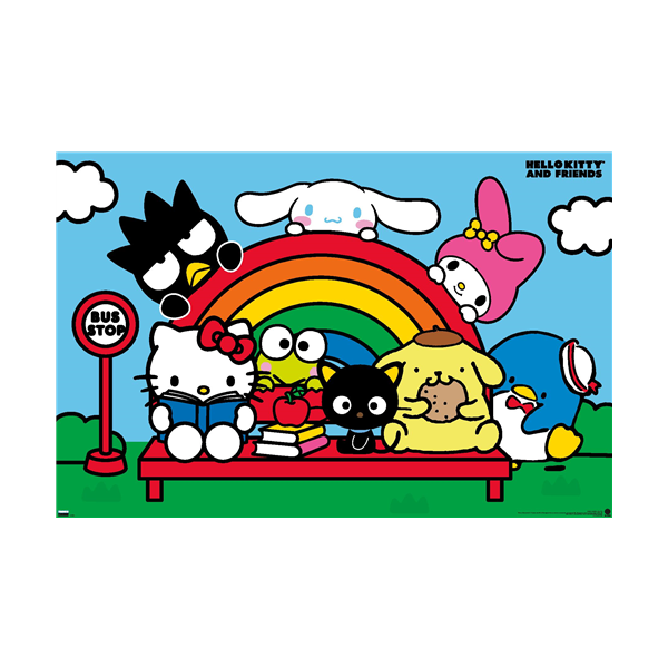 Trends Hello Kitty and Friends: 21 Core - Group Bus Stop Poster