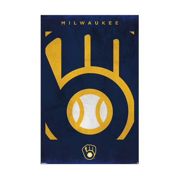 Allposters MLB Milwaukee Brewers - Logo 25 Poster