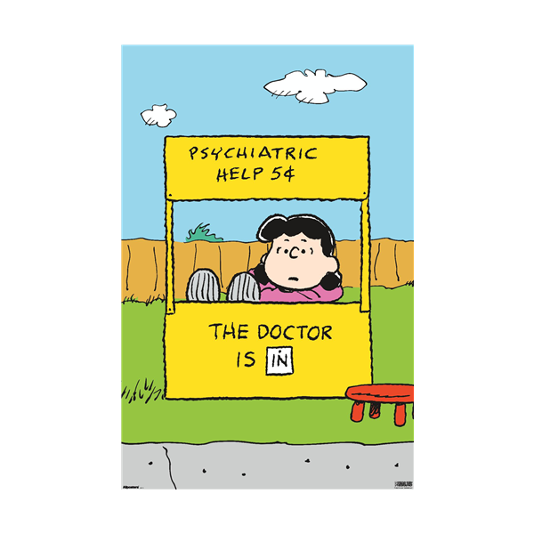 Allposters Peanuts: Classic - Lucy's Psychiatric Help Poster