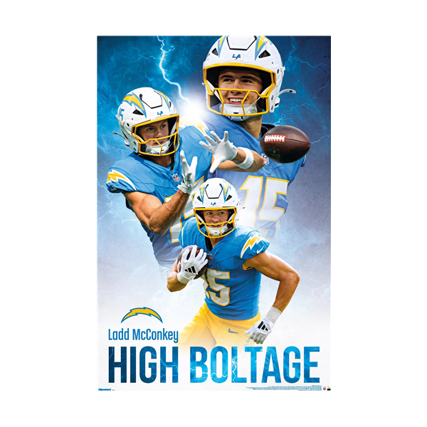 Allposters NFL Los Angeles Chargers - Ladd McConkey 25 Poster