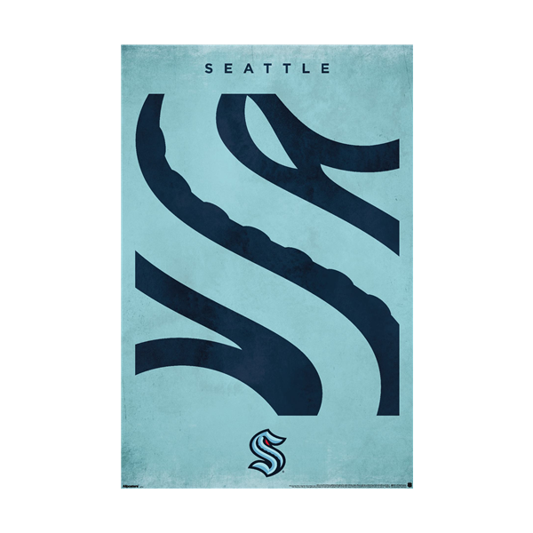 Allposters NHL Seattle Kraken - Logo 25 Poster