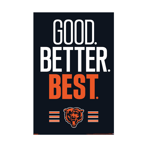 Allposters NFL Chicago Bears - Good Better Best Poster