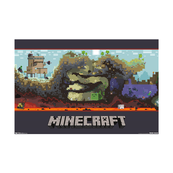 Wall Poster Minecraft Party Trends International Minecraft - Worldly ...