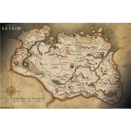 Trends International The Elder Scrolls V: Skyrim - Map Poster
