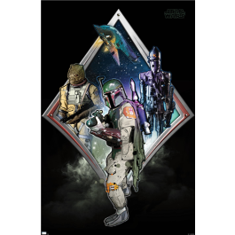 Trends International Star Wars: Original Trilogy - Bounty Hunters Badge ...