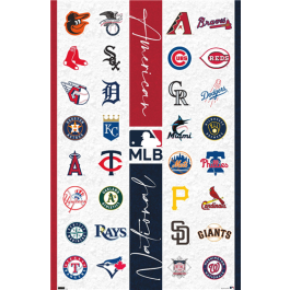 Trends International MLB League - Logos 2023 Poster
