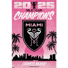 Allposters MLS Inter Miami CF - 2025 MLS Cup Team Logo Poster